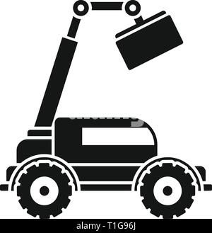 Lift farm tractor icon. Simple illustration of lift farm tractor vector ...