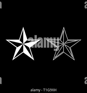 Star five corners Pentagonal star icon in circle round outline black ...