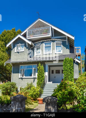 Average residential house with landscaped front yard in Canada Stock ...