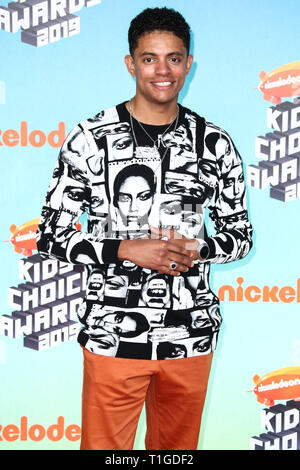 Brandon Broady at Nickelodeon's 2019 Kids' Choice Awards held at Galen ...