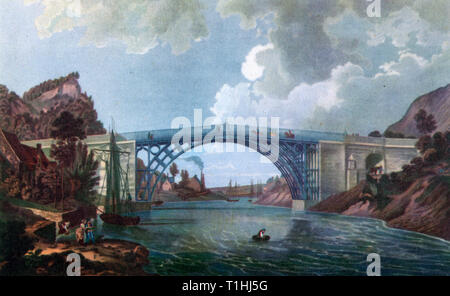 The Iron Bridge, River Severn, Coalbrookdale, Shropshire, England, 19th ...