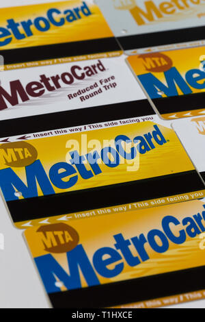 Metrocard New york City Subway isolated on white Stock Photo - Alamy