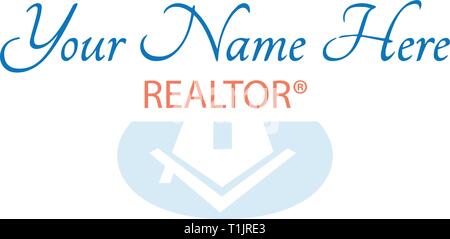 Vector icon concept of house shape blue, red, yellow and green puzzle ...