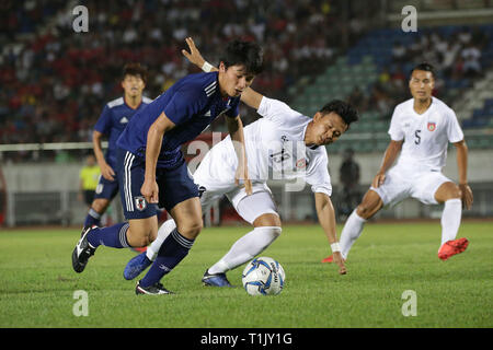 Yangon, Myanmar. 26th Mar, 2019. Japan team group line-up (L-R) Ryosuke ...