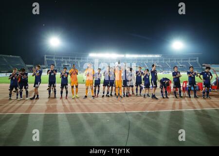 Yangon, Myanmar. 26th Mar, 2019. Japan team group line-up (L-R) Ryosuke ...