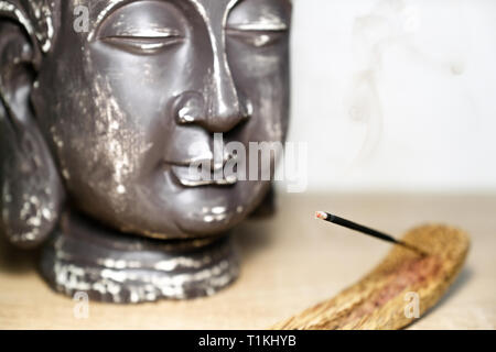 incense with stone stand zen meditation Stock Photo - Alamy
