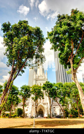 Singapore City Center Landmarks Stock Photo - Alamy