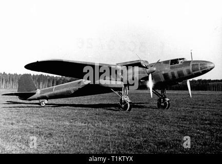 German Dornier Do 17 Bombers flying over South Germany, 1938 (b/w photo ...