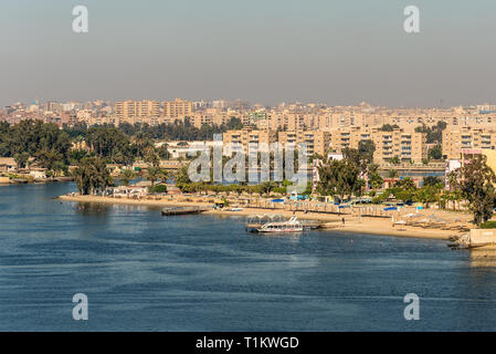Egypt. Ismailia. Lake and canal from terrace of monument. 1934, Egypt ...