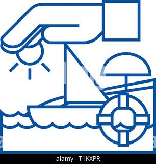 Life saver outline icon. Security sign. Graph symbol for your web site design, logo, app, UI ...