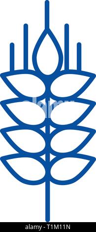 Organic oatmeal line icon. Outline pictogram for web page Stock Vector ...