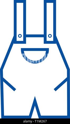 industrial overalls icon vector outline illustration Stock Vector Image ...