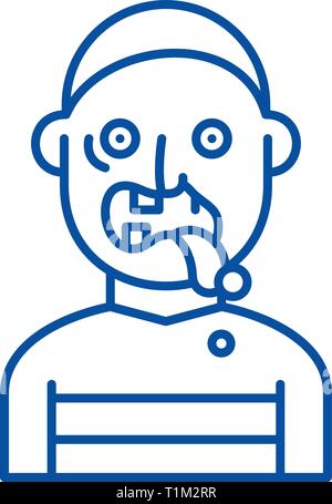 hand corpse zombie line icon vector illustration Stock Vector Image ...