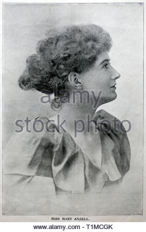 Mary Ansell portrait, 1861 - 1945, actress and wife of author J. M ...