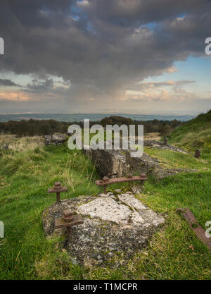 A view from near the summit of Abdon Burf on Brown Clee Hill, the ...