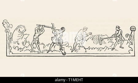 An Anglo-Saxon calendar. From Cassell's Illustrated History of England ...