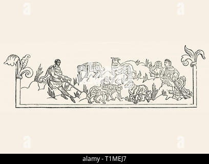 An Anglo-Saxon calendar. From Cassell's Illustrated History of England ...