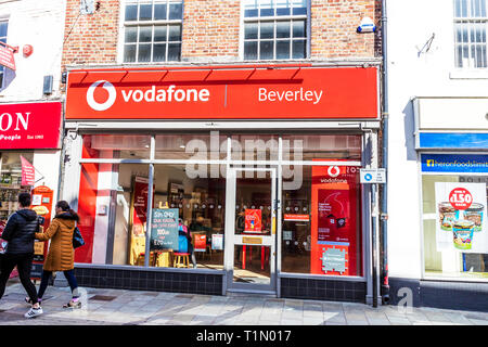 Vodafone Mobile phone shop store in Stockport Town Centre Shopping area ...