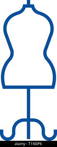 Mannequin stand icon. Outline mannequin stand vector icon for web ...