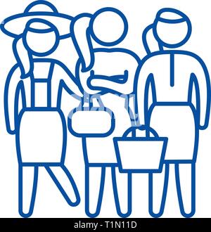 Female roles black icon, vector sign on isolated background. Female ...