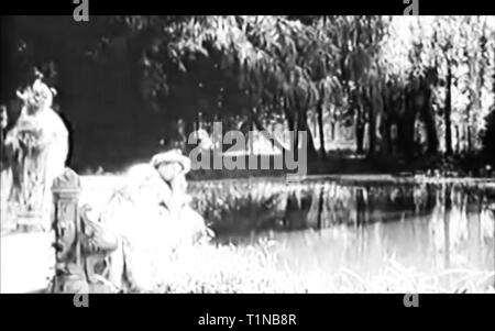 Haunted house and gardens vintage spooky photo Stock Photo - Alamy