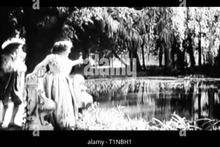 Haunted house and gardens vintage spooky photo Stock Photo - Alamy