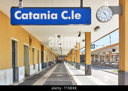 railway station in Catania, Sicily, Italy Stock Photo - Alamy