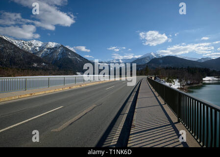 Sylvenstein Dam, Karwendel Mountains, Bavaria, Germany Stock Photo - Alamy
