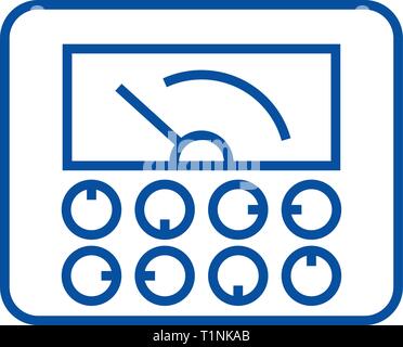 Measurable indicators,gauge vector line icon, linear concept, outline ...