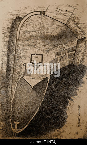 Lundy old map Stock Photo - Alamy