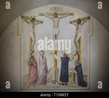 Crucifixion with Saints, by Fra Beato Angelico, 1441-1442, Convent of Stock Photo: 148174850 - Alamy