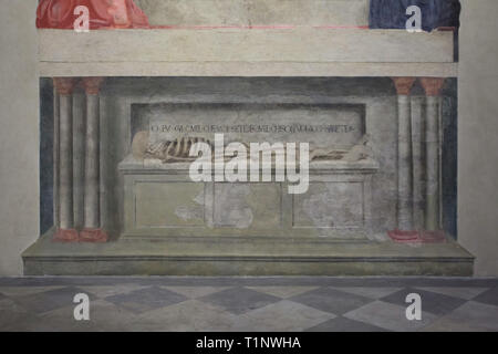 The Holy Trinity (Trinita), fresco by Masaccio (Tommaso Guidi, 1401 ...