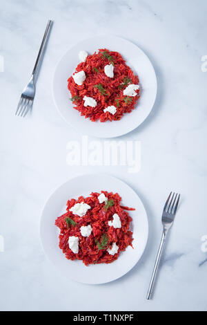 red root and goat cheese as gourmet food Stock Photo - Alamy