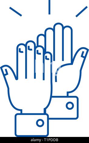 Hand Clapping Icon Vector Outline Illustration Stock Vector Image & Art ...