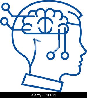 Thoughtful young business man thinking. Question mark icon in thought ...