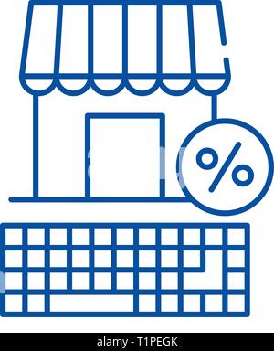 Digital reseller line icon concept. Digital reseller vector linear ...