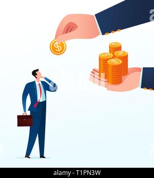 Business vector illustration of unfair competition between ...