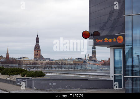 Old Baltic office building of Swedbank Stock Photo - Alamy