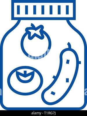 Canned pepper icon outline vector. Pickle food. Glass jar Stock Vector ...