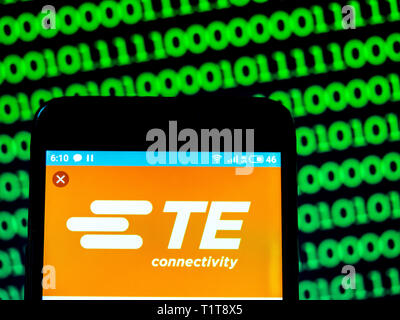 In this photo illustration a TE Connectivity Ltd. (Tyco Electronics ...
