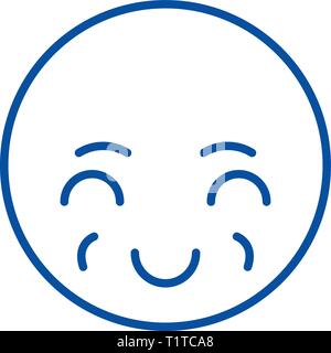 Sly emoji vector line icon, linear concept, outline sign, symbol Stock ...