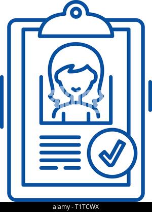 Status approved vector line icon, linear concept, outline sign, symbol ...