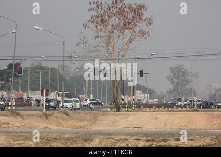 Chiangmai, Thailand - March 27 2019: Container truck of Phurich ...