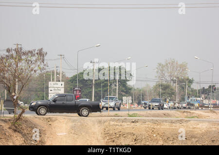 Chiangmai, Thailand - March 27 2019: Smoke and Pollution Haze on ...