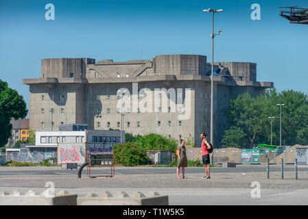 Flakturm IV, Heiligengeistfeld, St. Pauli, Hamburg, Deutschland Stock ...