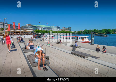 Binnenalster, Hamburg Deutschland Stock Photo - Alamy