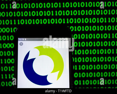 In this photo illustration a TI Fluid Systems logo seen displayed on a ...