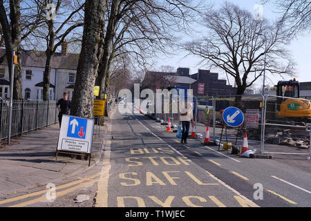 March 2019 - Road works and road closure in Senghennydd Road, Cardiff ...