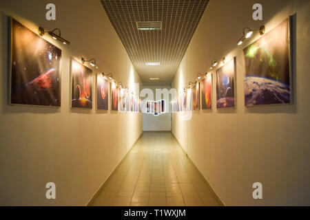 Krasnodar, Russia - January 13, 2019: Corridor leading to the toilet in ...