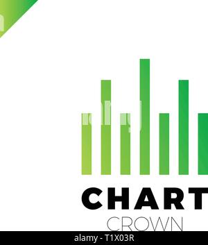 Chart Crown. Infographic rate. Chart or rate icon logotype. Growing ...